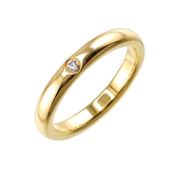 Tiffany & Co. | Jewelry | Tiffany Tiffanyco Stacking Band No 65 Ring Diamond P K18 Yg Yellow ...